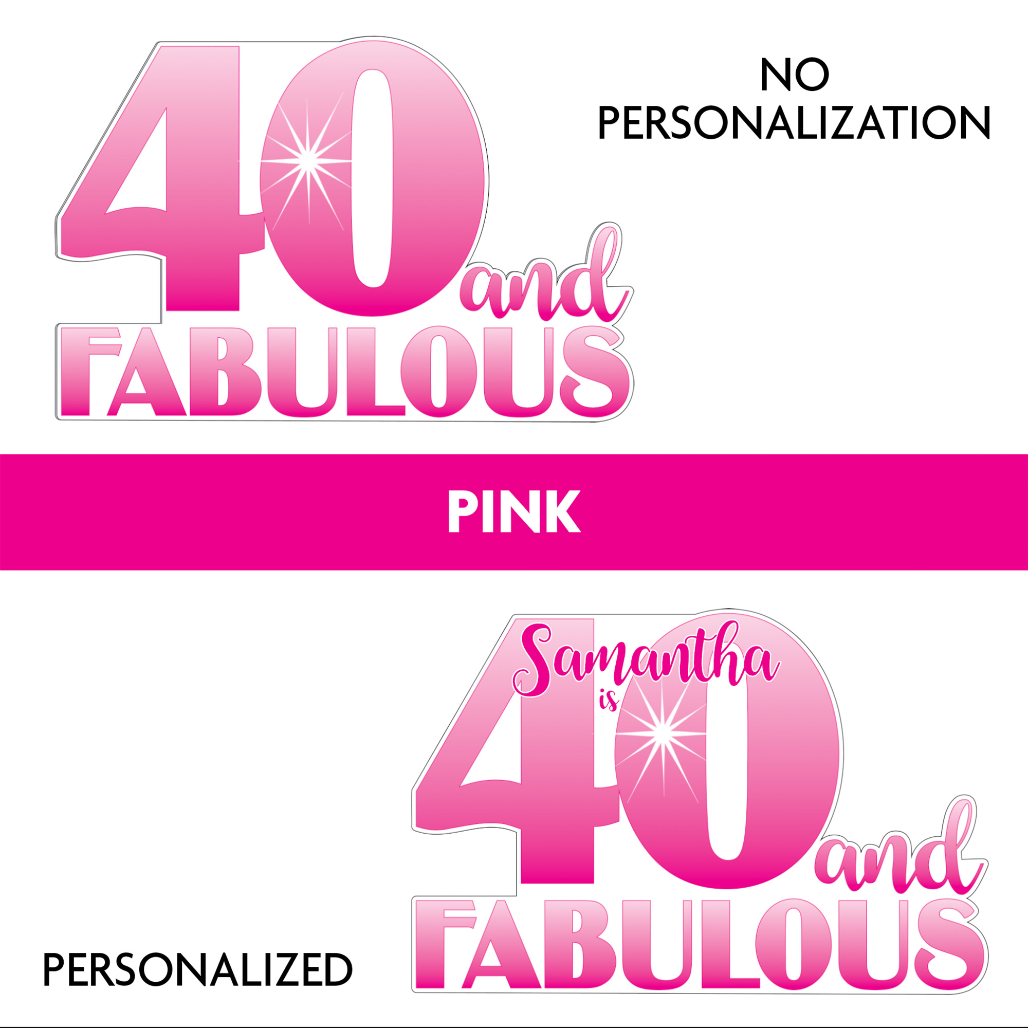 40th Birthday Yard Sign, 40 and Fabulous Birthday Lawn Sign