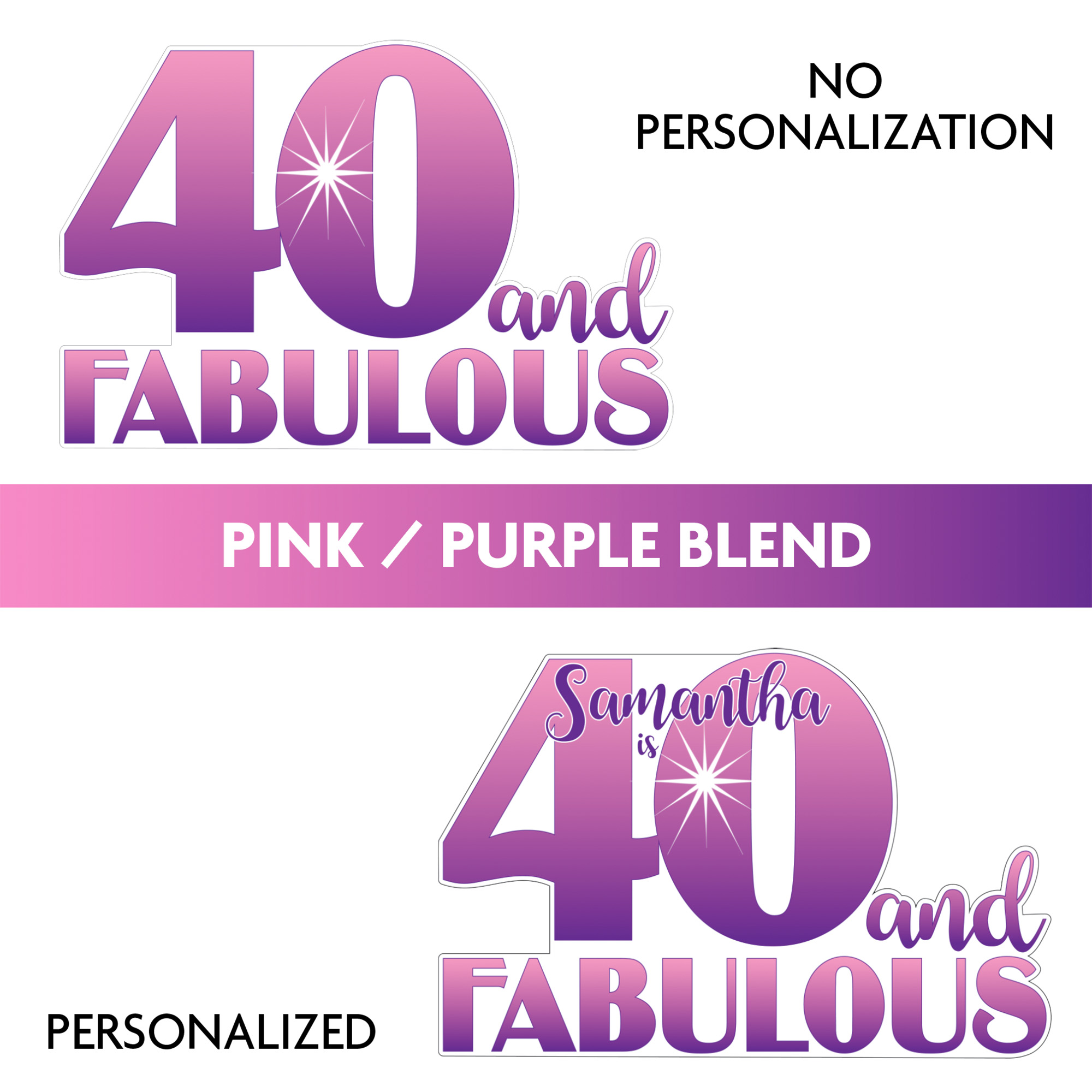 40th Birthday Yard Sign, 40 and Fabulous Birthday Lawn Sign