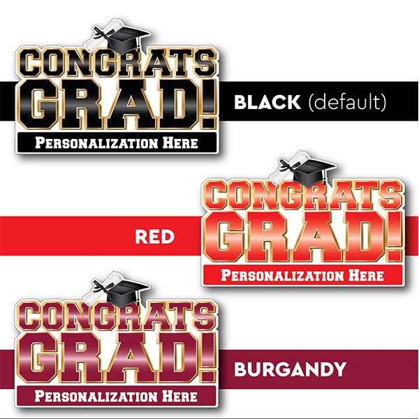 Graduation Yard Sign, CONGRATS GRAD personalized indoor or outdoor ...
