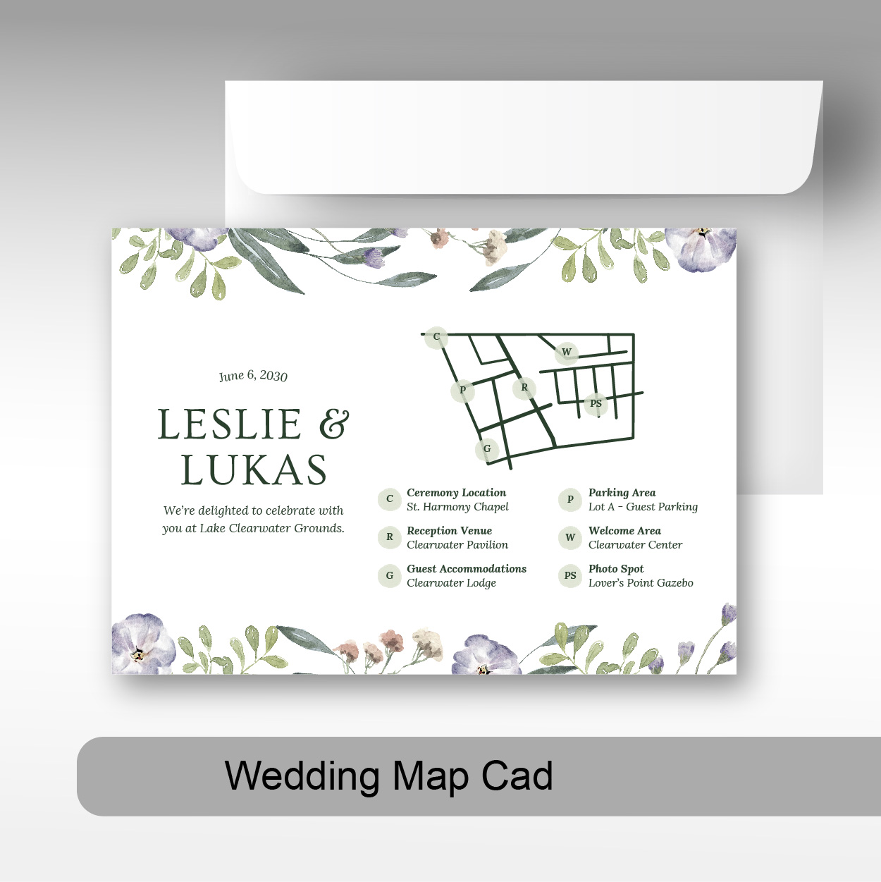 Wedding Map Cards | Custom Direction Inserts GTA