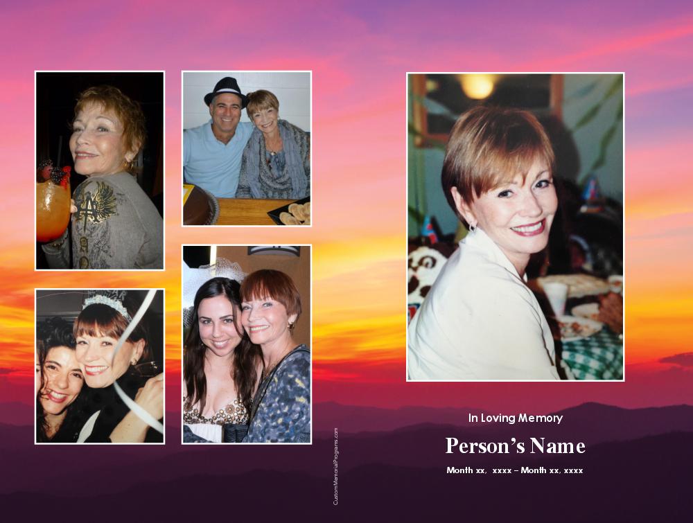 Browse Design - Colorful - Bi-fold Programs - Custom Memorial Programs