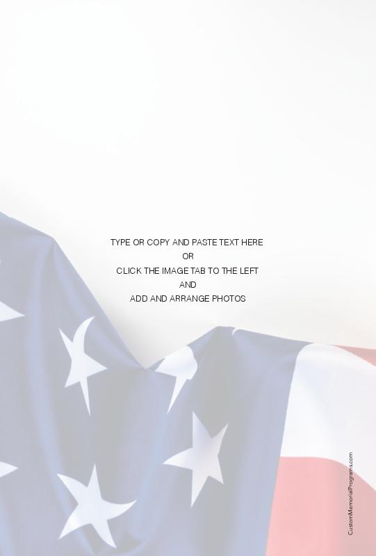 Browse Design - Folded Flag - Single Page Programs - Custom Memorial ...