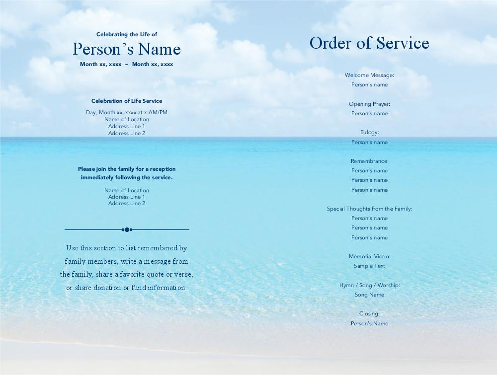 Bi-fold Programs - Turquoise Beach Design