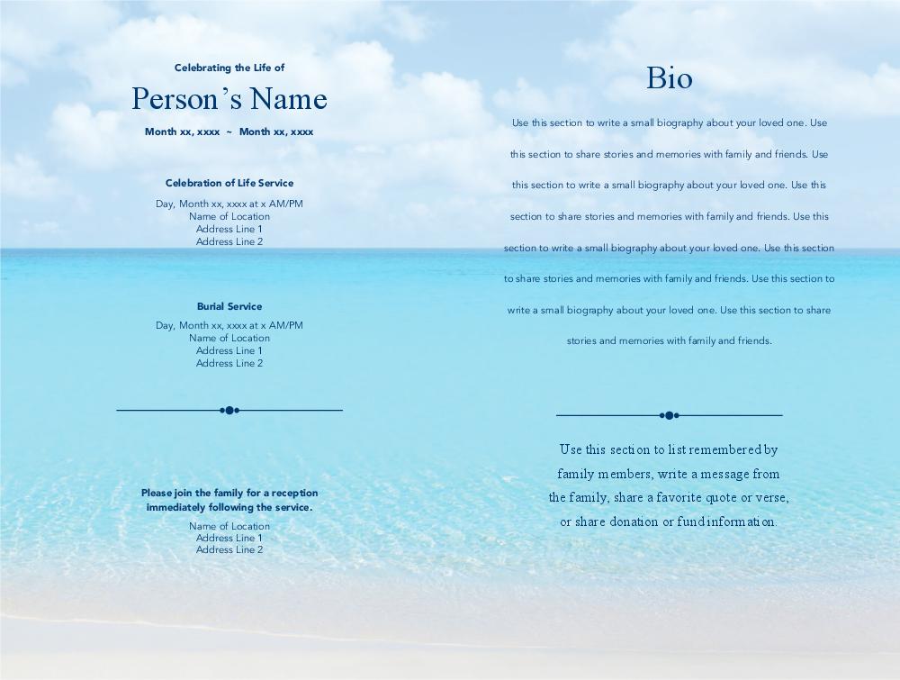 Bi-fold Programs - Turquoise Beach Design