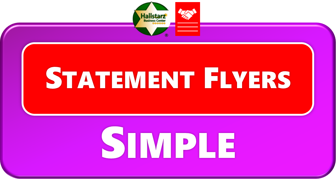 Simple Statement Flyers