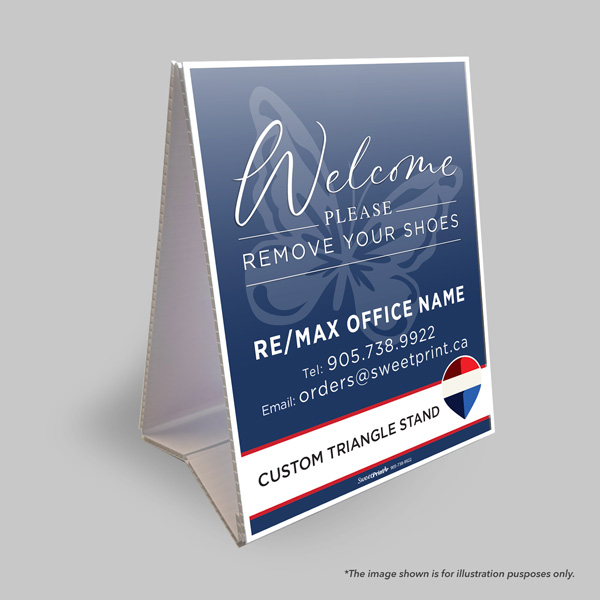 Custom Triangle Stand - Sweet Print Inc