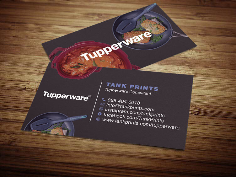Explore Custom Tupperware Business Cards Templates & Personalize Instantly