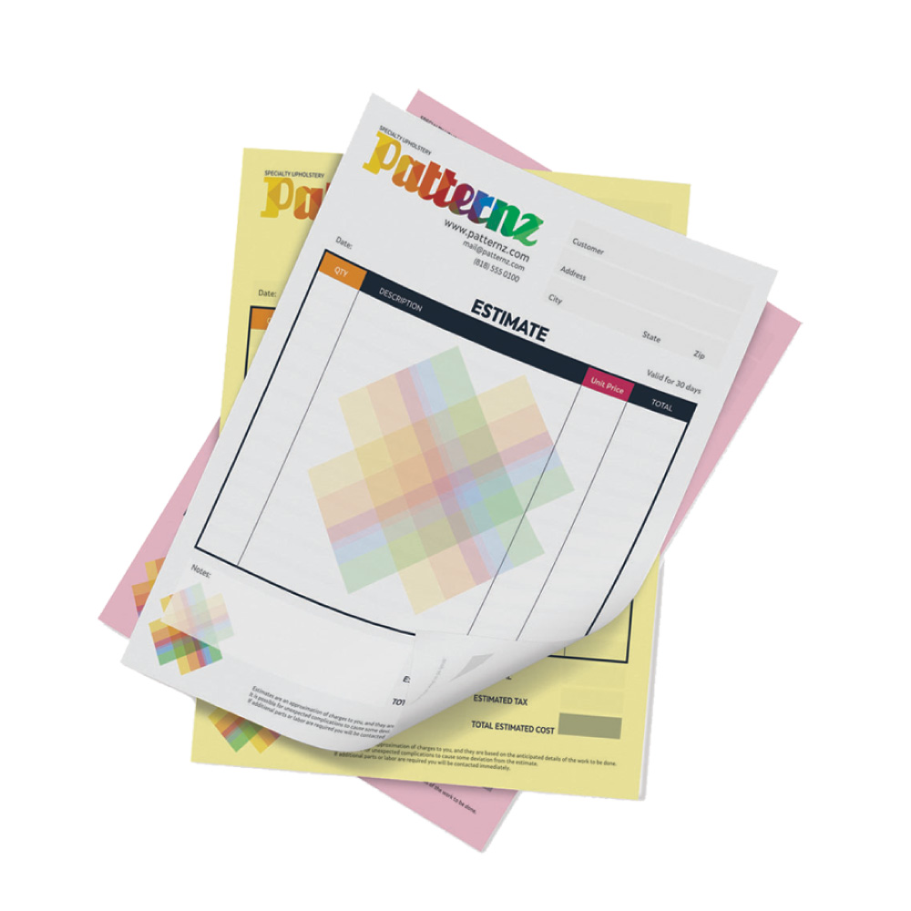 3-Part NCR Forms | Carbonless Forms Printing | Tejas Print