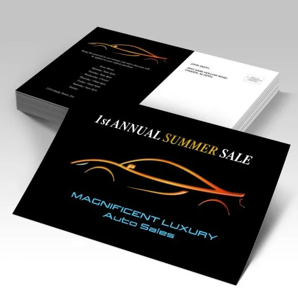 Raised Spot UV Postcards - EverPrint